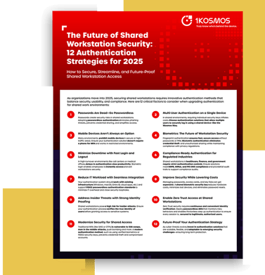 The Future of Shared Workstation Security: 12 Authentication Strategies ...
